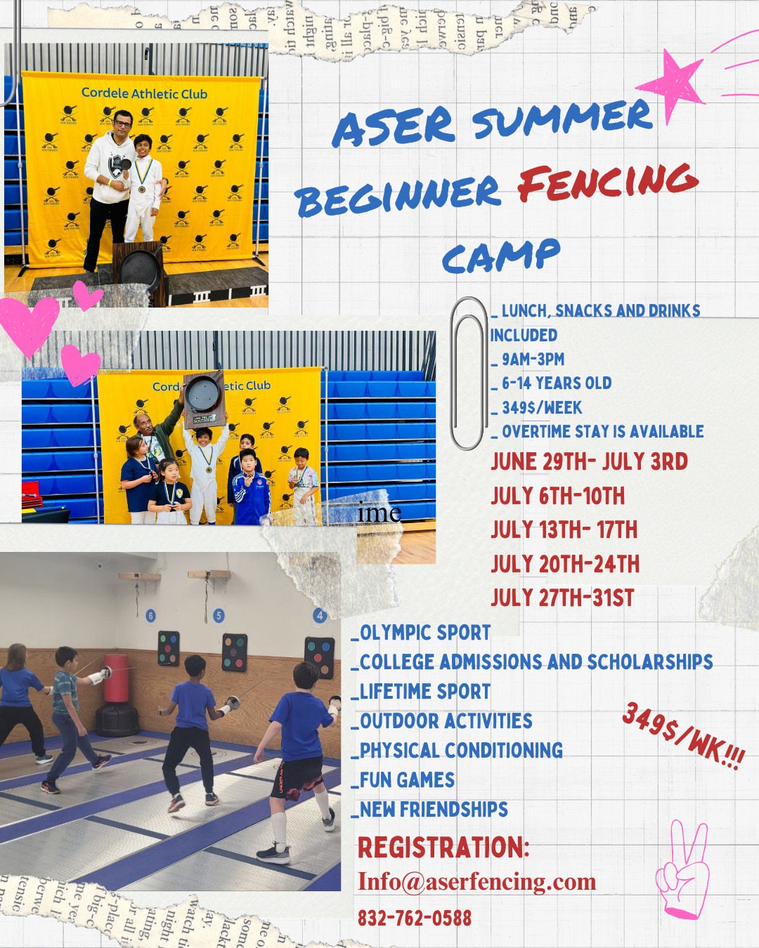 Beginner & Intermediate Summer Camp | ASER FENCING AC.